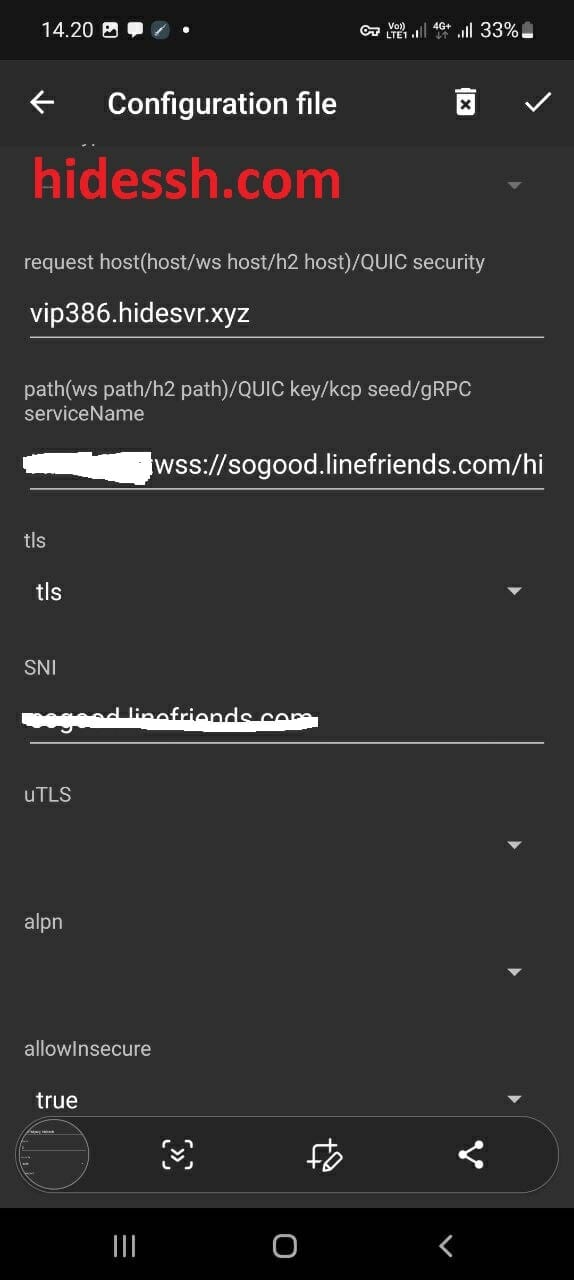Cara Membuat Config Di Aplikasi V2ray - HideSSH